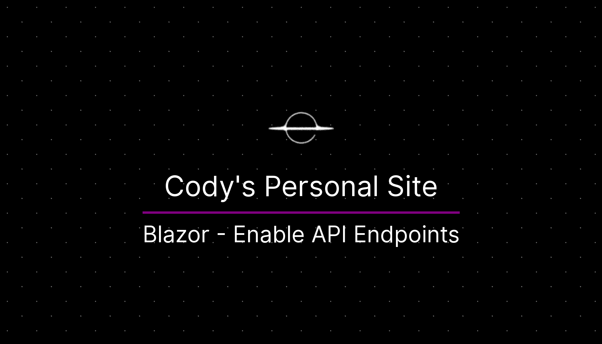 Blazor Enable Api Endpoints Codys Personal Site